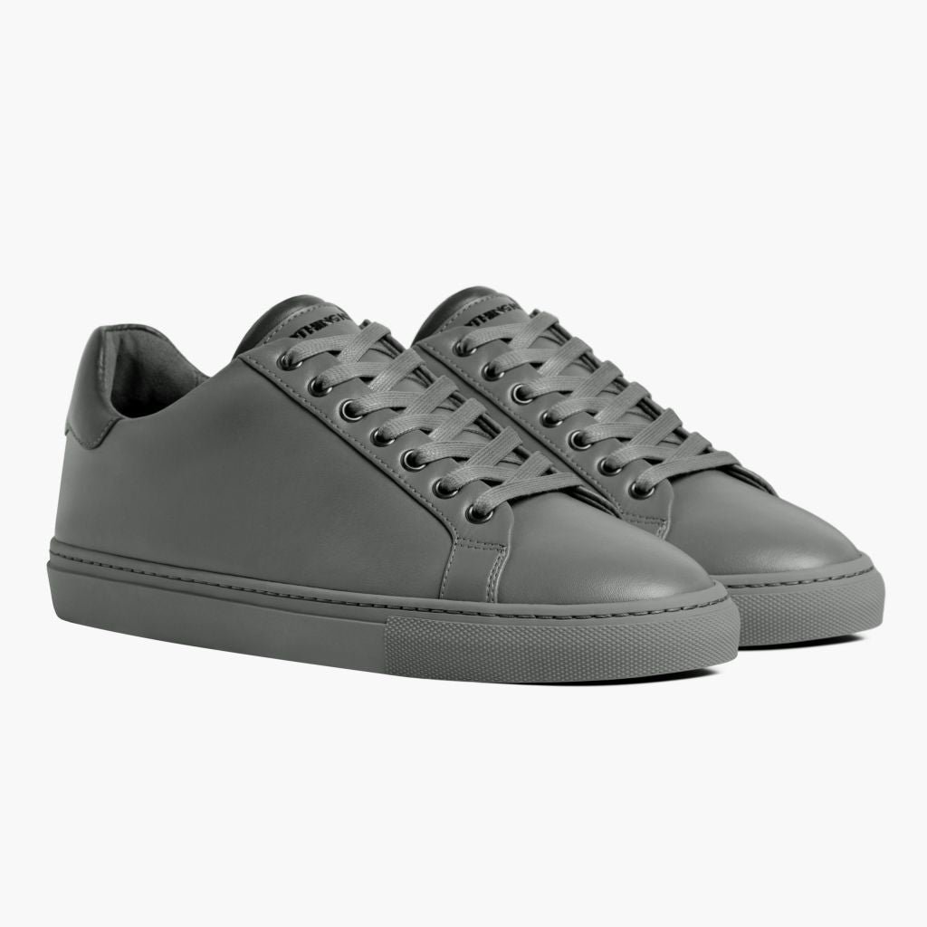Men's Deluxe Leather Sneaker In Grey - Nothing New®