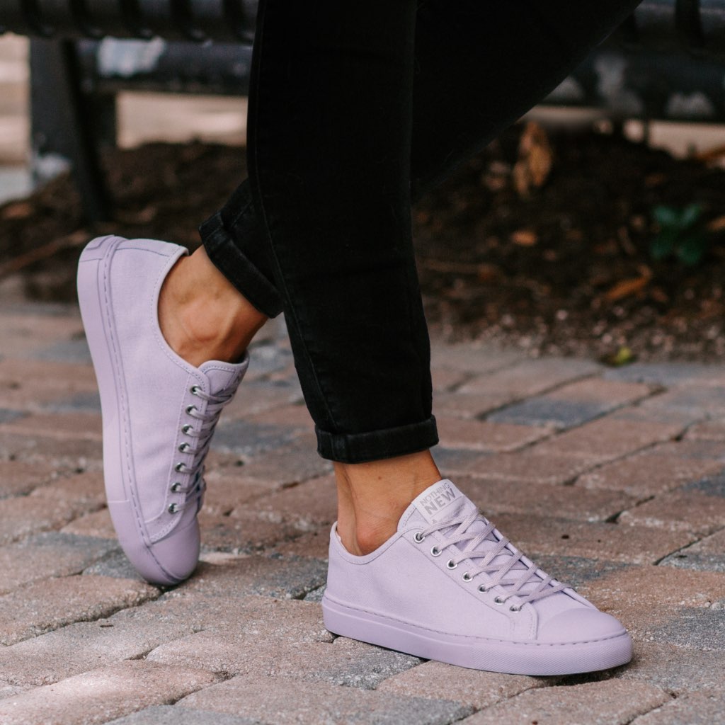 Women's Lavender Canvas Low Top Sneaker - Nothing New®